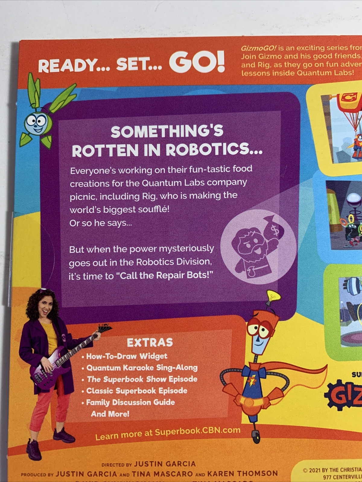 Superbook Gizmo Go! Call The Repair Bots! DVD A Lesson In Honesty CBN ...