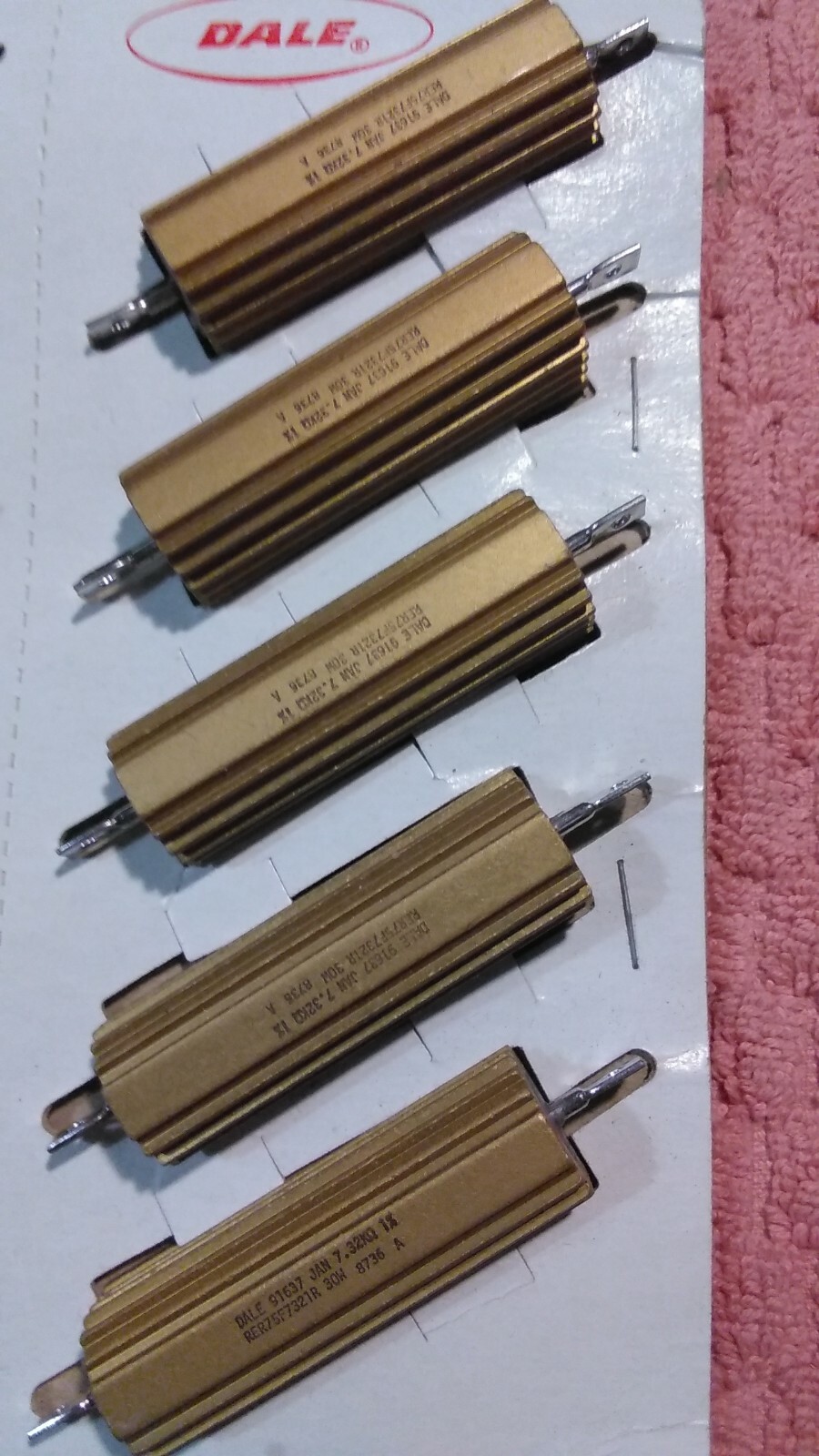 Dale 91637 JAN 150 Ohm 1 RER75F1500M 30W 8550B ERH-50 Power Resistor ...