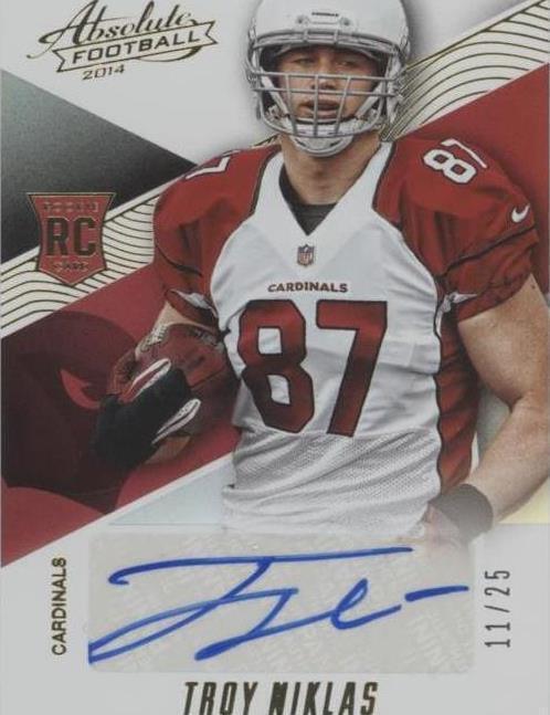 2014 Panini Absolute - Rookie Autographs Troy Niklas #180 Gold Spectrum ...