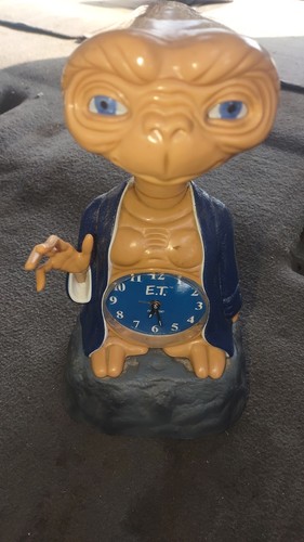 UNTESTED E.T. The Extra Terrestrial Vintage 1982 Alarm Clock 9.5"43 ...