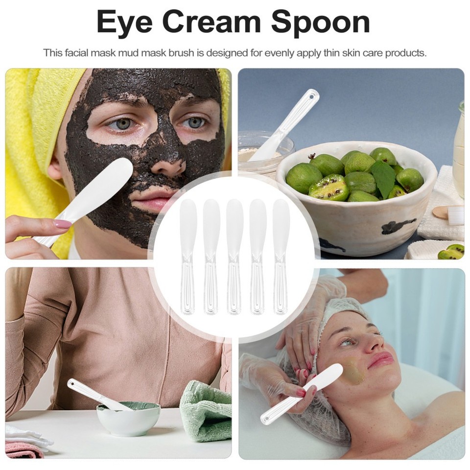 5pcs Face Beauty Scoop Cosmetic Mask Mixing Spoon Skincare Spatula ...
