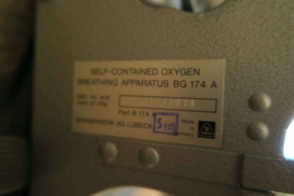Draeger BG174-A Oxygen Breathing Apparatus Dräger Rescue Breathing ...