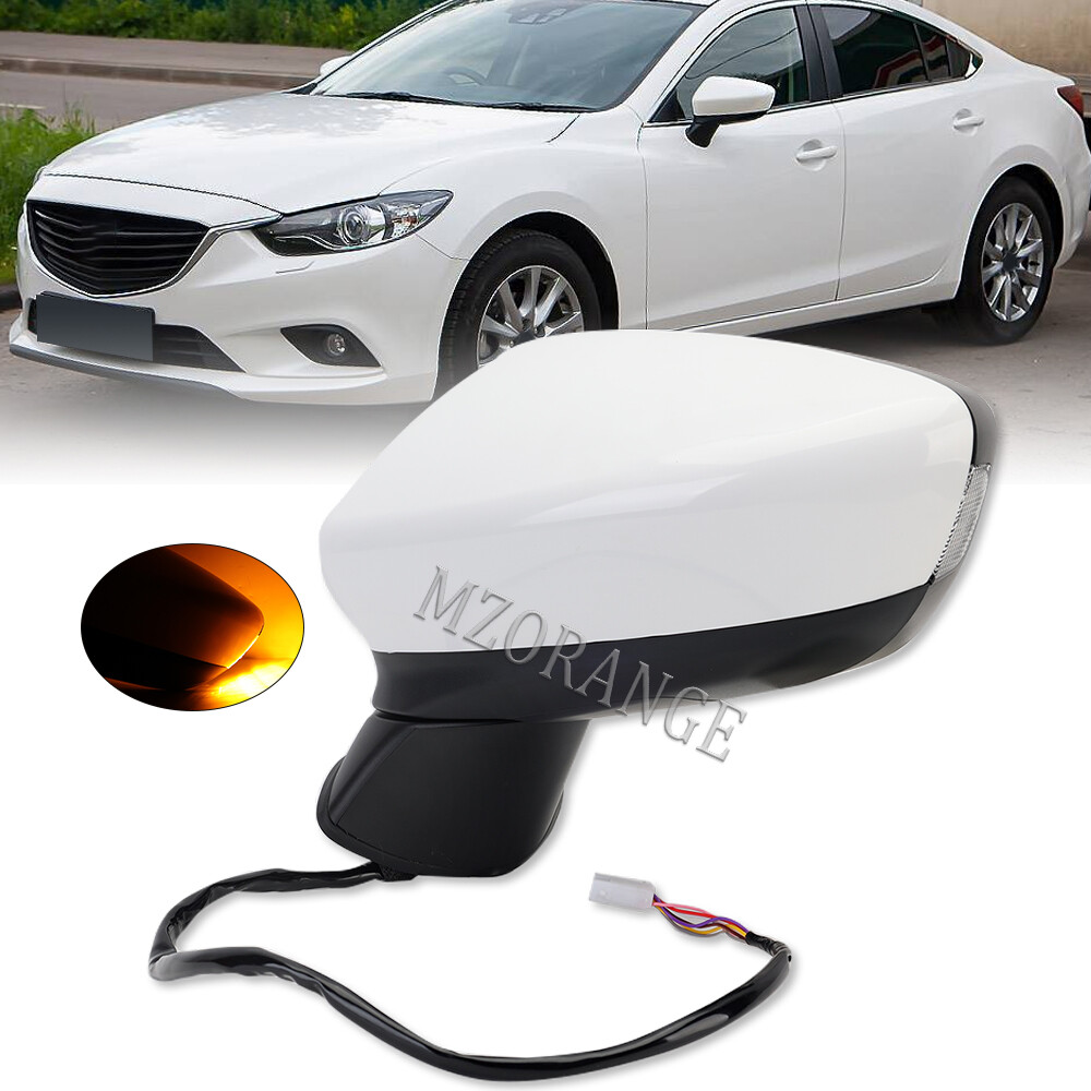 Left Side For Mazda 6 GJ 12-16 White Electric Folding Indicator Wing ...