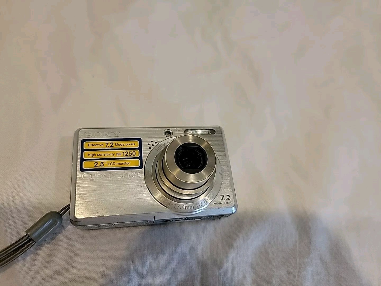 Sony Cyber-shot DSC-S750 7.2MP Silver Digital Camera & Battery Tested ...