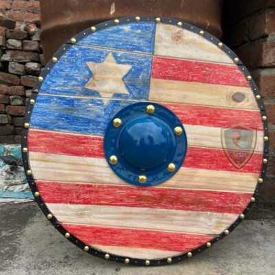 Medieval Captain America Shield X Mas Cosplay Prop Best Wooden Shield ...