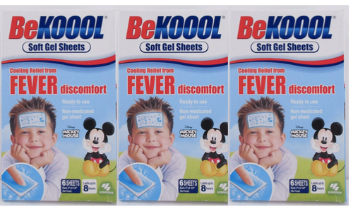 BeKoool Soft Gel Sheets, Cooling Patches for Fever Discomfort, 6ct x3 ...