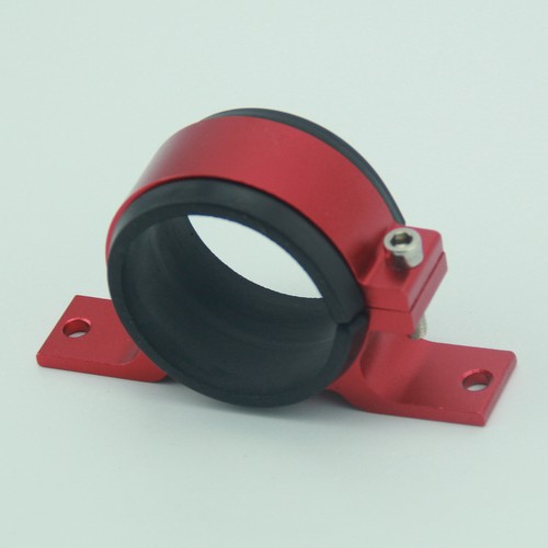 60MM Fuel Pump Bracket Mounting Clamp Billet Universal Red Filter Clamp ...