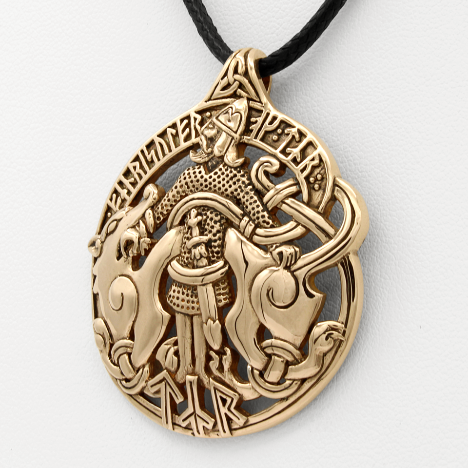 Bronze Tyr Pendant by Dryad Design - Asatru Norse Viking Runes Pagan ...