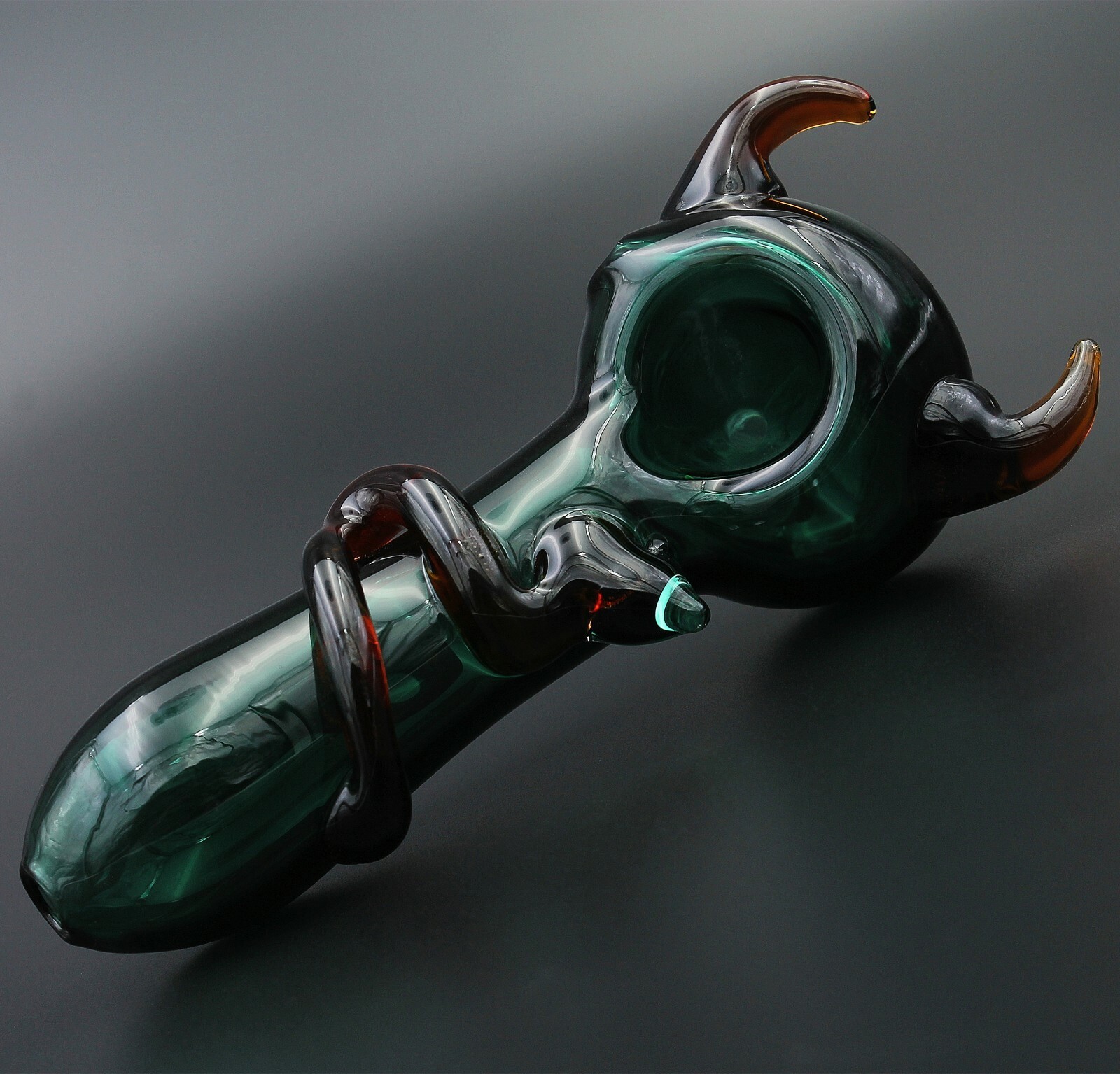 5" Glass Smoking Pipe "Demon" Devil Tobacco Bowl Pocket Pipes Dark ...