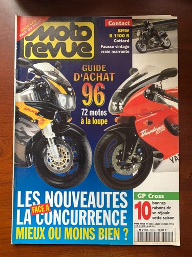 MOTO REVUE du 21/03/1996; Guide d'achat; 72 motos à la loupe/ GP Cross ...
