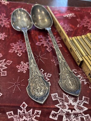 Wood & Sons 1858 Angelo Pattern Large Serving Spoons Set, Excellent ...