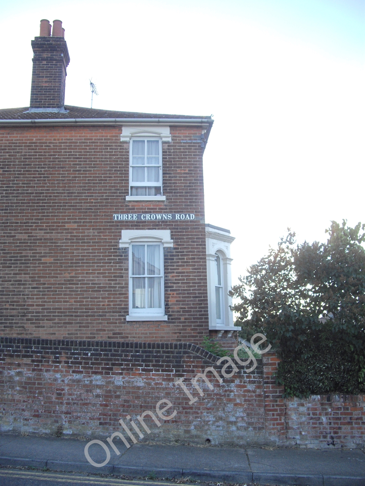 Photo 6x4 Street sign Three Crowns Road Colchester The house is on the ...