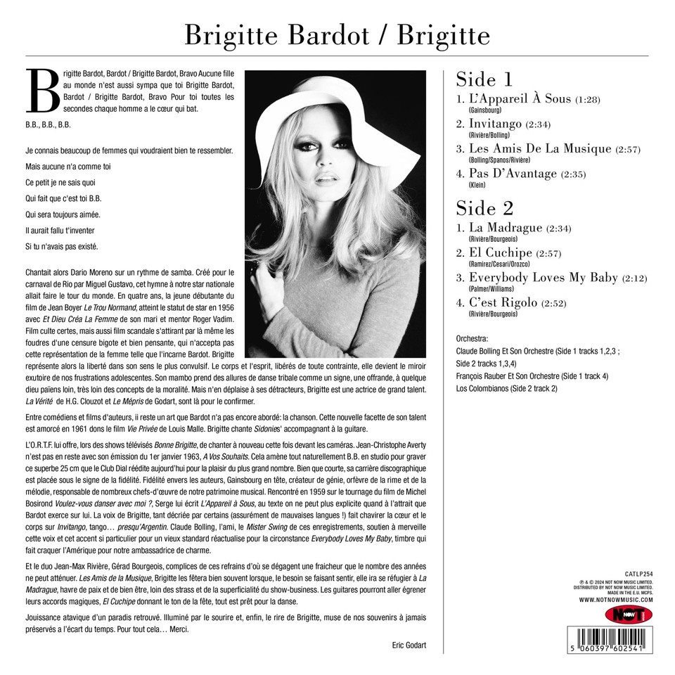 Brigitte Bardot Brigitte (Vinyl) 12" Album (US IMPORT) 5060397602541| eBay