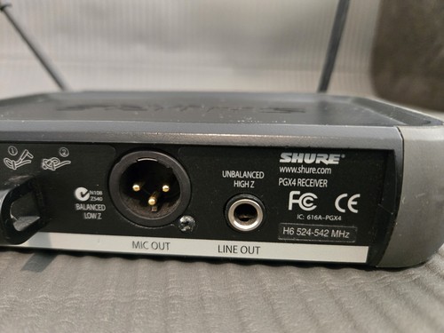 Shure PGX4 Wireless Microphone PGX2 SM58 H6 524-542MHz | eBay