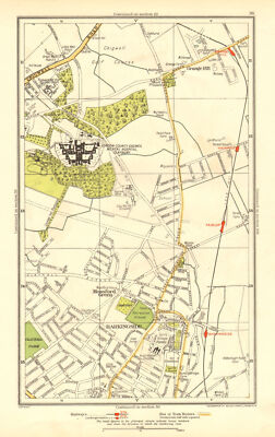 LONDON. Barkingside Grange Hill Mossford Green Fairlop 1937 old vintage ...