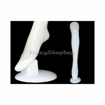 Women's Sock Display Form Foot - White Plastic Foot Form With Stand (10 ...