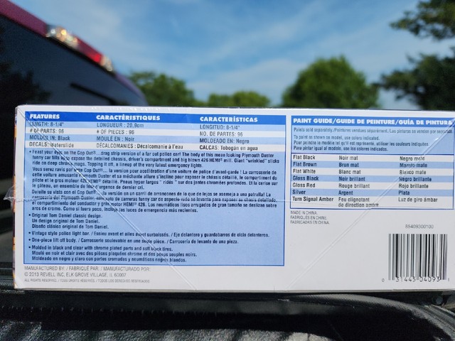 Monogram Plymouth Duster Cop-Out Plastic Model Kit for sale online | eBay