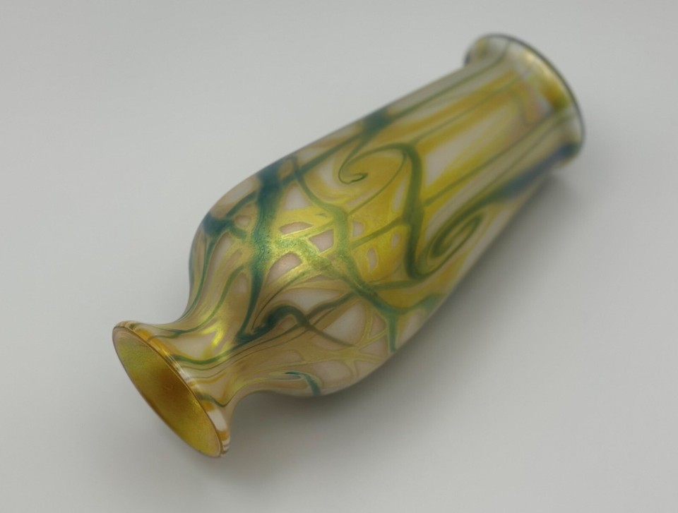 Steven Lundberg Glass Art | Iridescent Vase | Signed 2005 | eBay