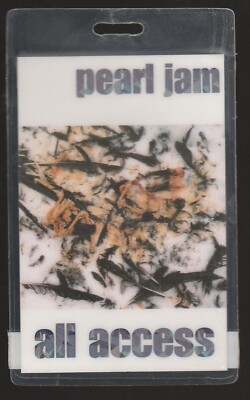 PEARL JAM 1998 TOUR ALL ACCESS LAMINATE BACKSTAGE PASS FROM KELLY ...