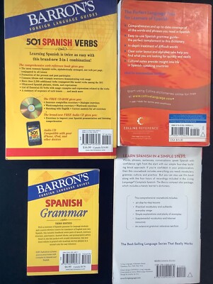 "Teach Yourself Spanish" Bundle Lot of 4 Foreign Language Guide Books ...