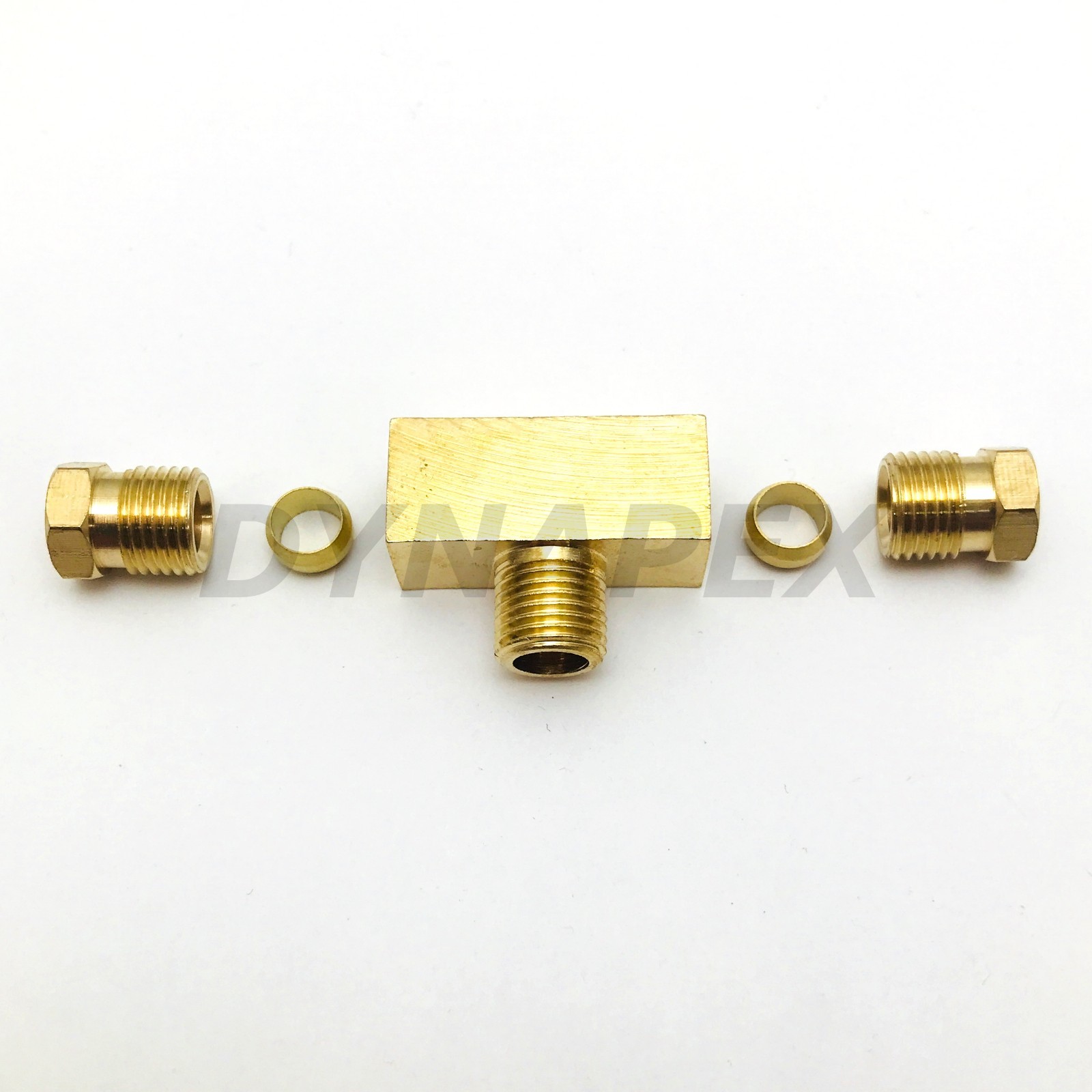 Fitting Tee Compression 6mm OD Tube to M10 M10X1 M10X1.0 Male Branch ...