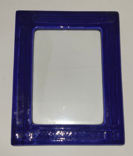 Vintage Ceramic Cobalt Blue Photo Frame 9 X 7" | eBay