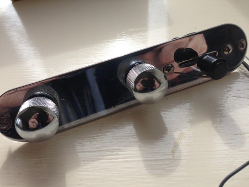 Telecaster Loaded Chrome Control Plate USA/MEX 32mm with 3-way Switch ...