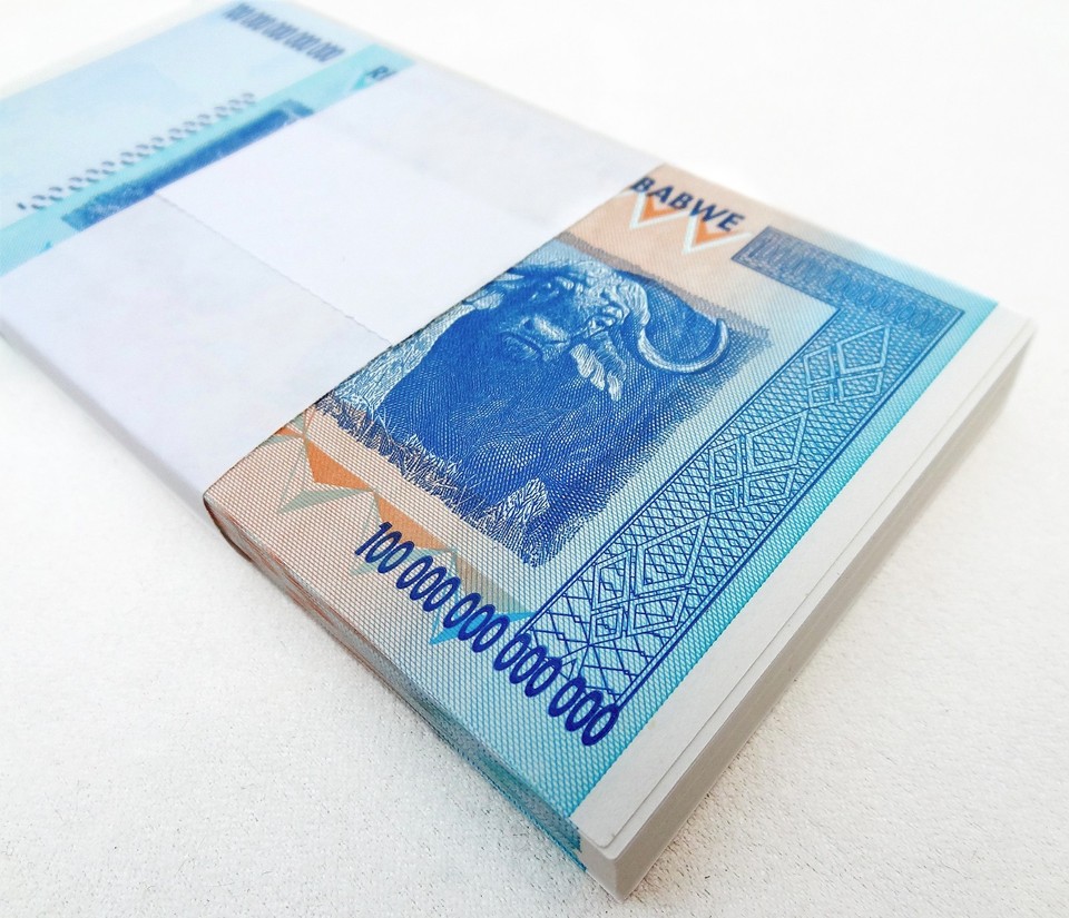 50 NOTES - 2008 100 TRILLION DOLLARS ZIMBABWE AA SERIES P91 GEM UNC ...