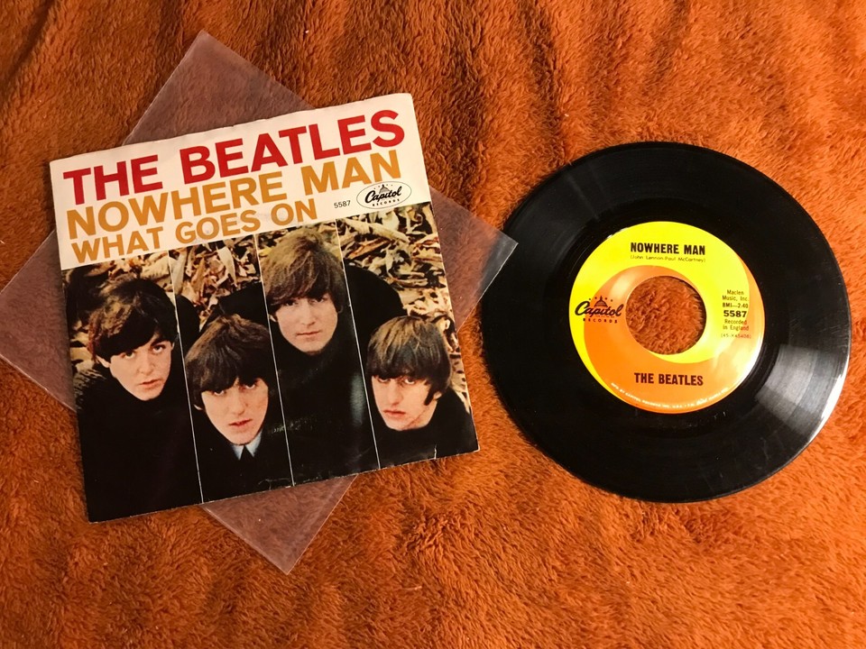 1966 THE BEATLES Nowhere Man W/What Goes On US Pic Sleeve 7" Capitol ...