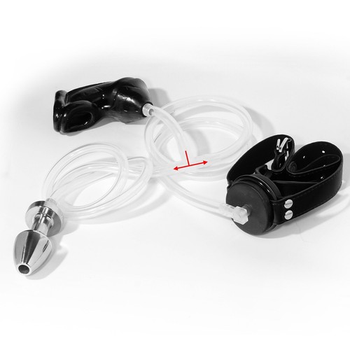 Games Chastity Cage Piss Urinal Flow Into Mouth Plugs Catheters Cage ...