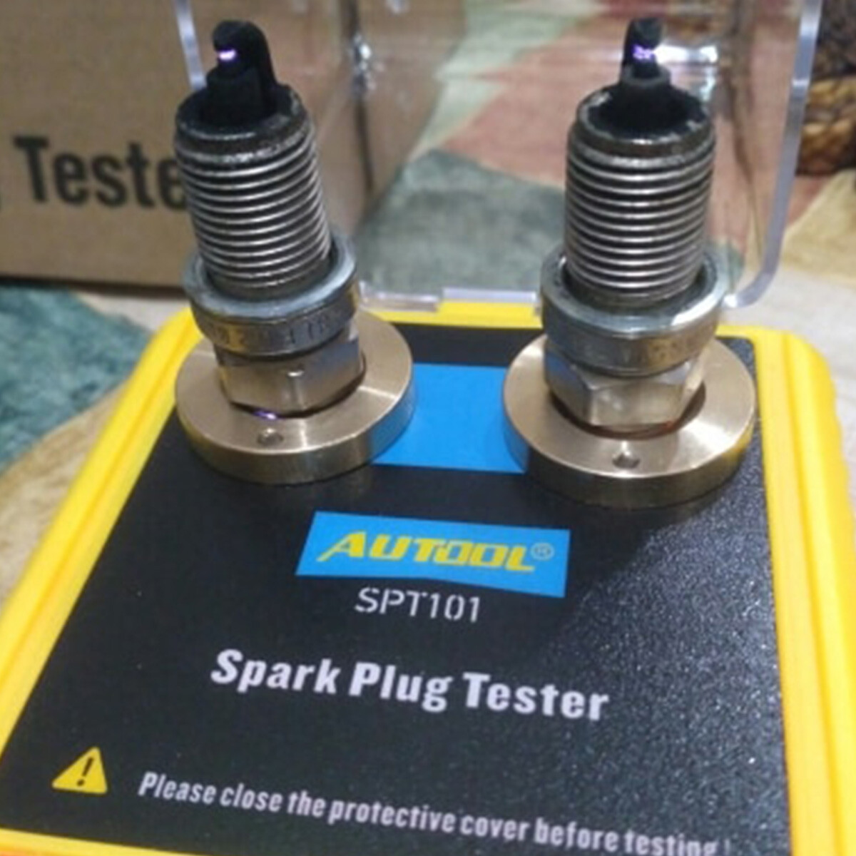 AUTOOL Car Spark Plug Tester Dual Hole Petrol Ignition Analyzer ...