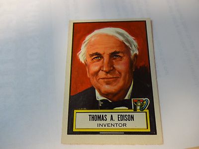 1952 Topps Look 'n See Thomas A. Edison Card # 71 Inventor | eBay