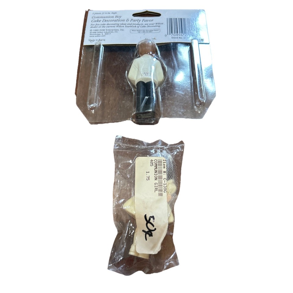 Vtg Wilton First Communion Cake Topper Religious Child Boy&Girl Cake ...