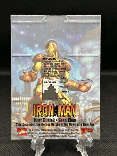 Iron Man Promo Card Chromium Diecut Pop-Up Marvel Comics Wizard | eBay