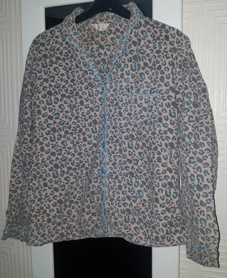 Leopard Print Pyjama Top, Cream/Brown/Turquoise, 8-10, Primark Secret ...