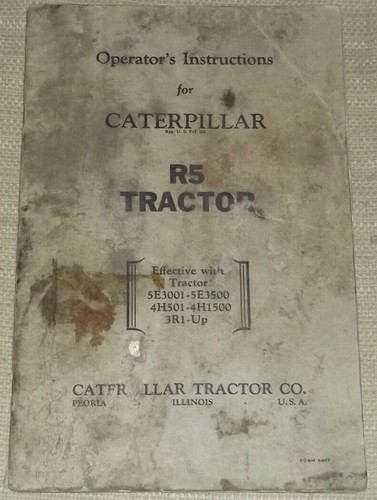 Cat CATERPILLAR R5 Tracteur Dozer Opération & Maintenance Manuel Livre ...