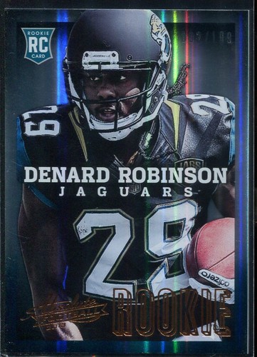 2013 Panini Absolute Denard Robinson /199 Rookie #124 Jacksonville ...