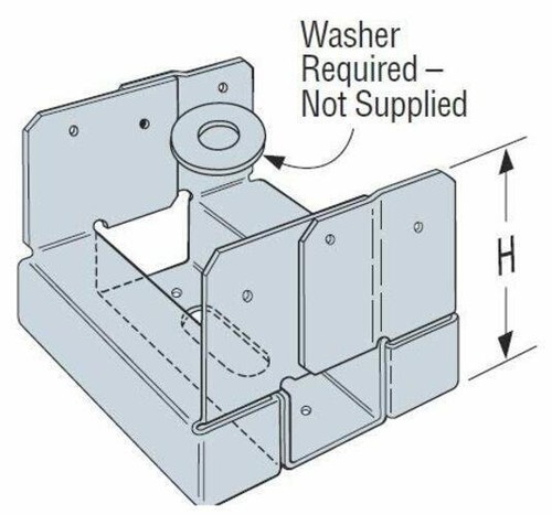 20 Pack Simpson Strong Tie ABA44Z Adjustable 4x4 Post Base 16-ga Z-Max ...