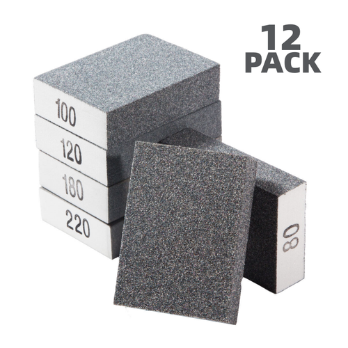 12 Pack 4 Inch Abrasive Block Drywall Sanding Sponges for Wood and ...