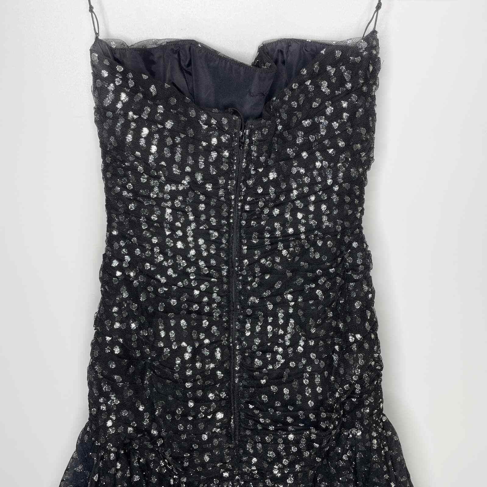 Vintage 1980's Lillie Rubin Black Metallic Polka Dot … - Gem