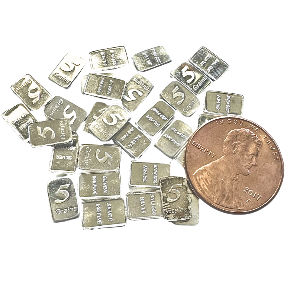 50 LOT Silver Bars 16 grams Pure 999 Fine Solid 5GN Bullion Precious ...
