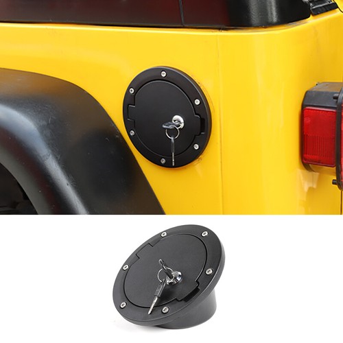 Fuel Filler Door Cover Gas Tank Cap Locking Keys For Jeep Wrangler TJ ...