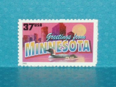 SINGLE 37c "Greetings from Minnesota " Vintage US Postage Stamp - No ...