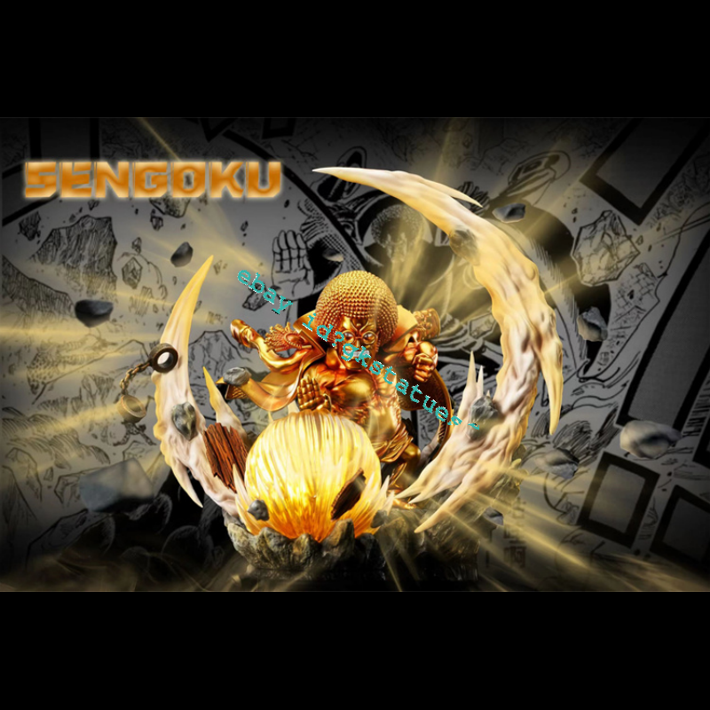 A+ Studio One Piece Gold Sengoku Resin Model In Stock 26cm Led Light ...