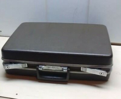 Vintage Samsonite Men's Brown Hard-Shell Diplomatic Attache Briefcase ...