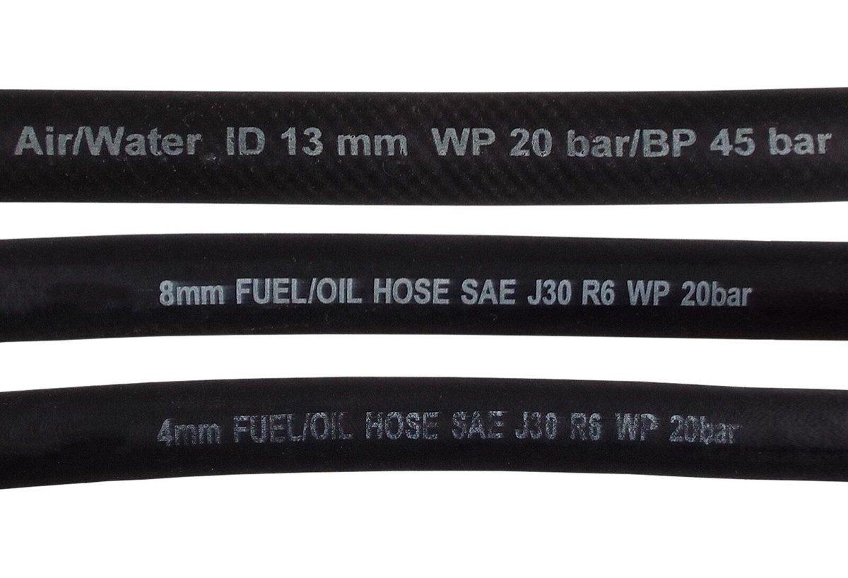 3/8 Tubing Rubber Braided Fuel Hose Pipe - For Unleaded Petrol & Diesel ...