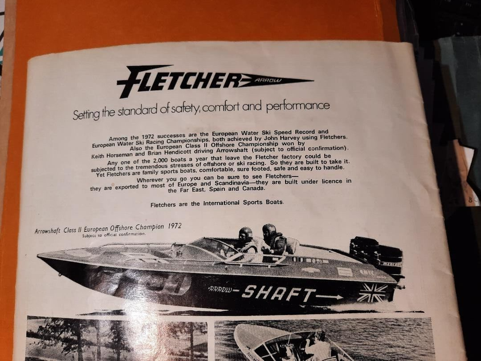 Fletcher Arrow shaft speed boat 1 of only 8 made interest history.in ...