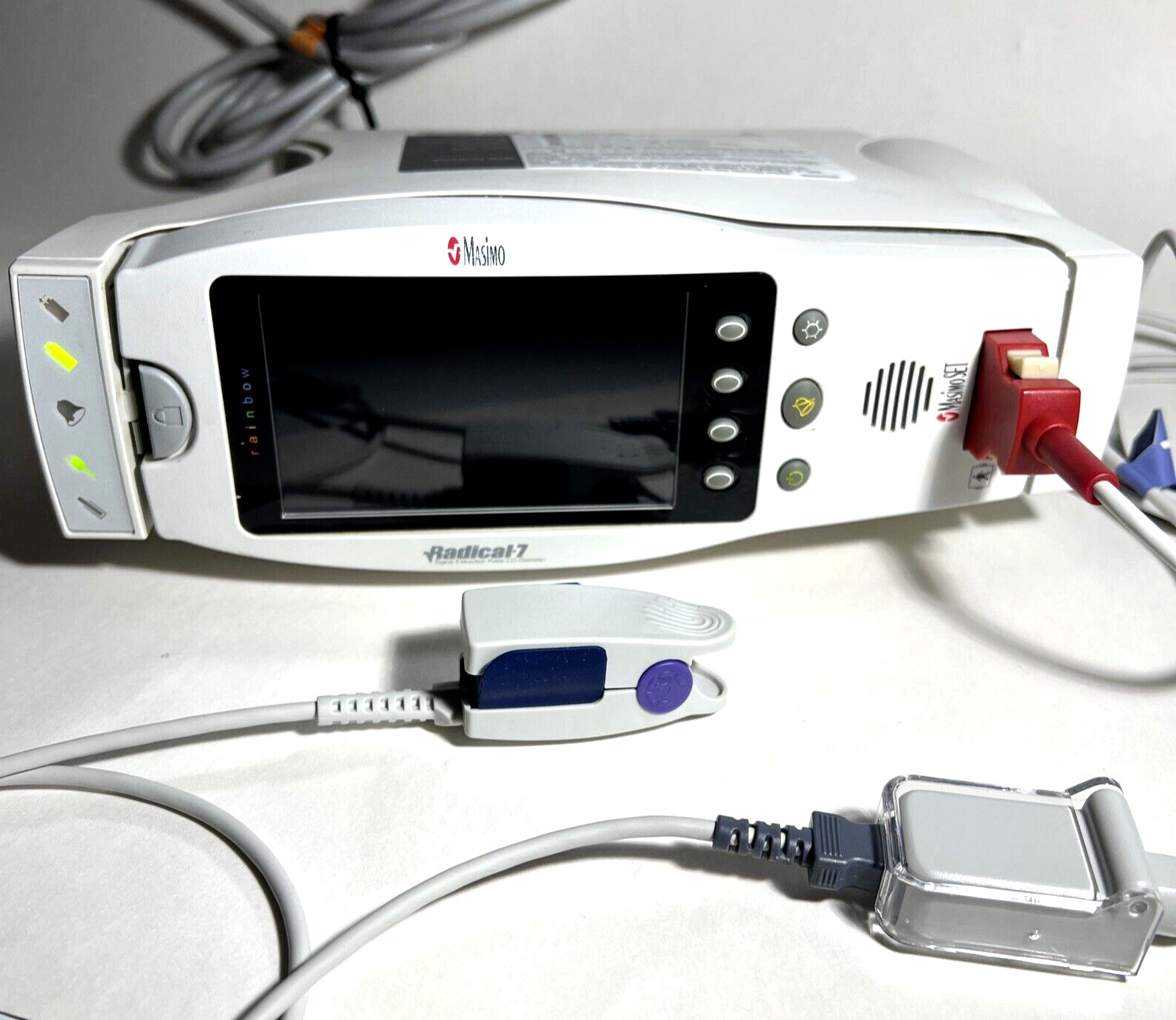 Masimo Radical 7 rainbow Pulse Oximeter w/ docking station and cables ...