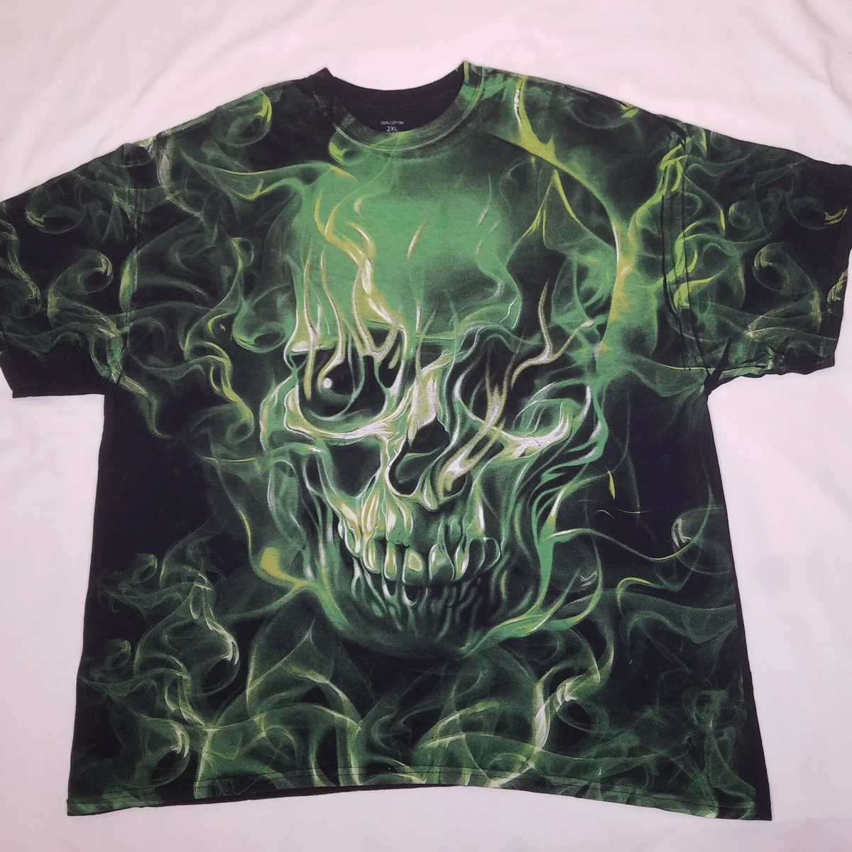 Green Flame Skull