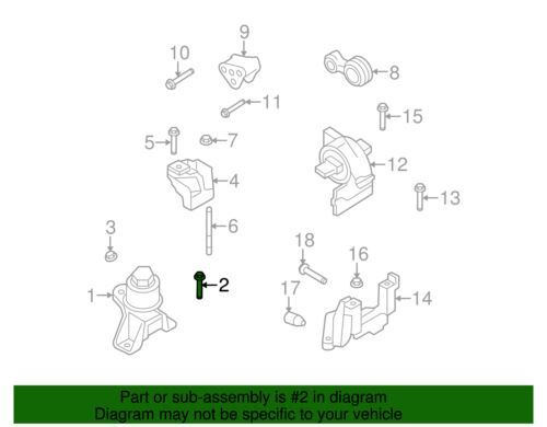 OEM NEW Ford 2006-2012 Fusion MKZ Milan Zephyr Front Mount Bolt W706496 ...